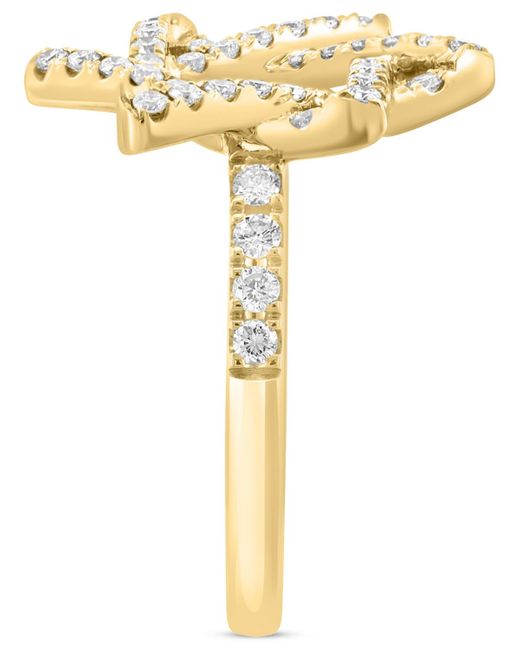 Effy Effy Diamond Star Of David Openwork Ring (1/2 Ct. T.w. in Metallic ...