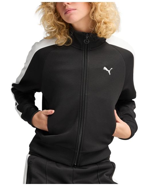 PUMA T7 Always On Long-sleeve Short Track Jacket in Black | Lyst
