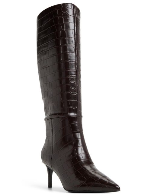 ALDO Heather Knee High Pointy Toe Boots in Black | Lyst