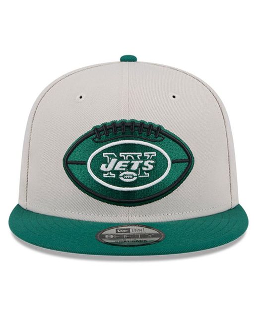 KTZ Stone/green New York Jets 2024 Sideline Historic 9fifty Snapback ...