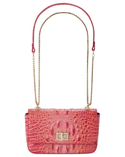 Brahmin Melbourne Small Leather Crossbody Bag in Red | Lyst