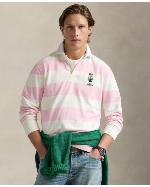 Polo Ralph Lauren Classic-fit Polo Bear Jersey Rugby Shirt in Red for Men | Lyst