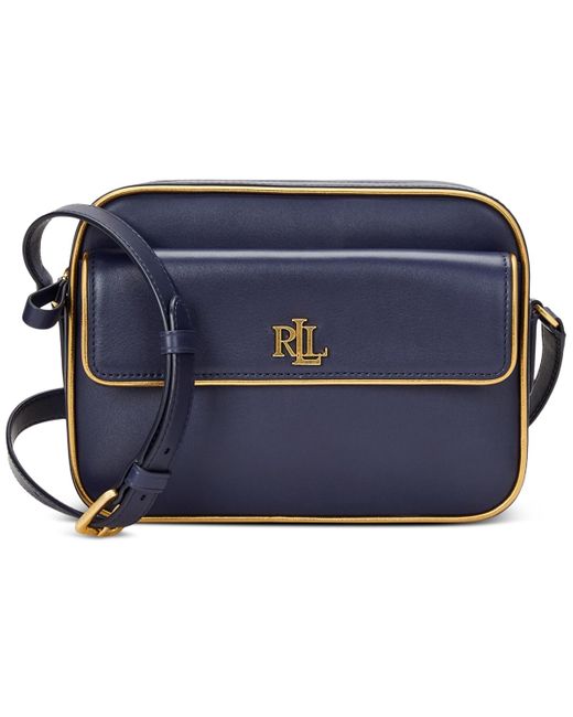 Ralph Lauren Two-tone Leather Marcy Camera Bag in Blue | Lyst