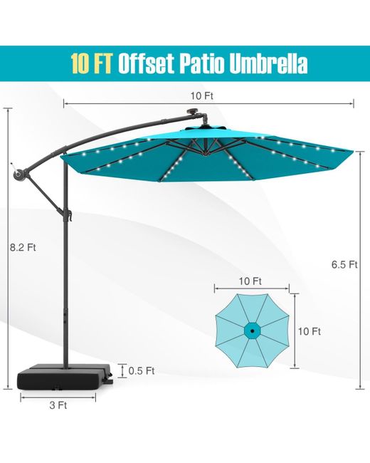 Gouun 10 Ft Patio Umbrella Offset Cantilever Umbrella in Blue | Lyst