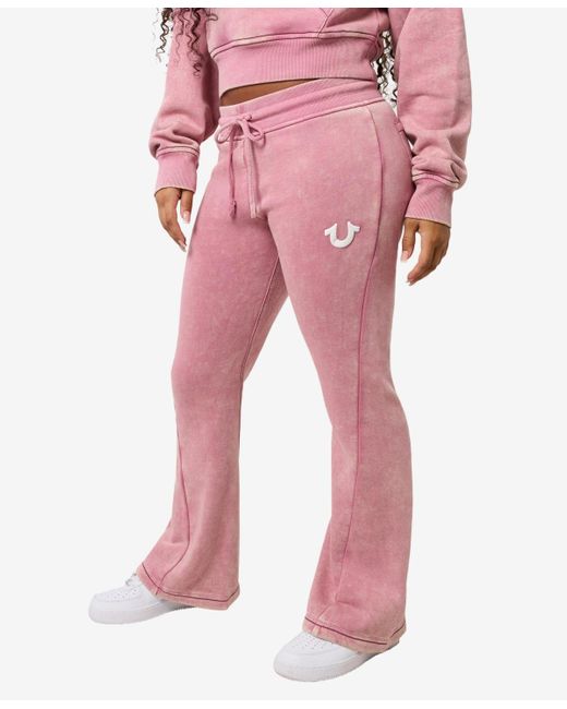 True Religion Washed Old Multi Low Rise Pants in Pink | Lyst