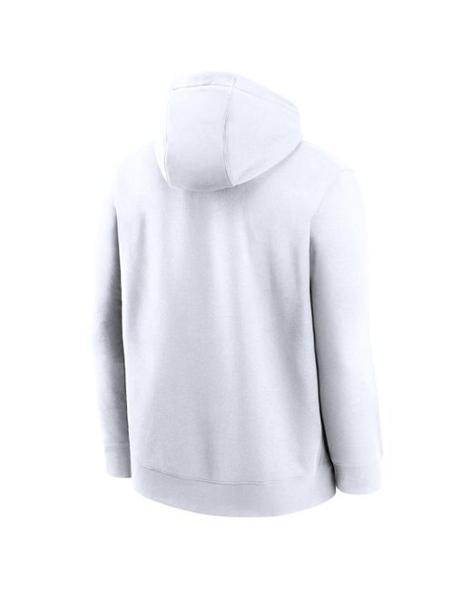 Nike Michigan Wolverines Legacy Logo Club Fleece Pullover Hoodie in White for Men | Lyst