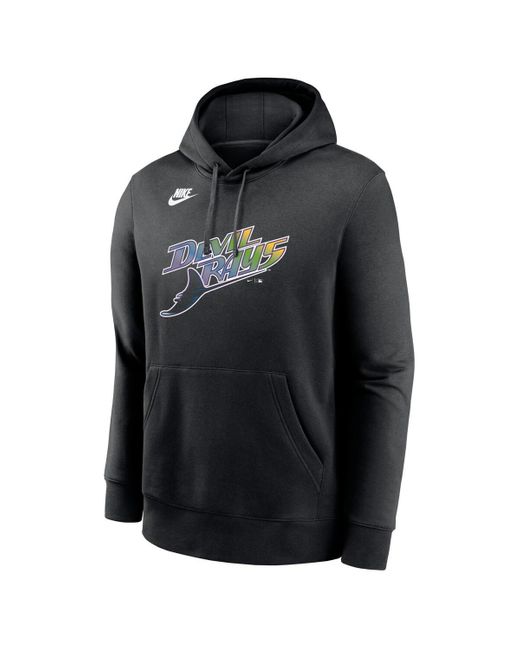 Nike Tampa Bay Rays Cooperstown Collection Team Logo Fleece Pullover ...