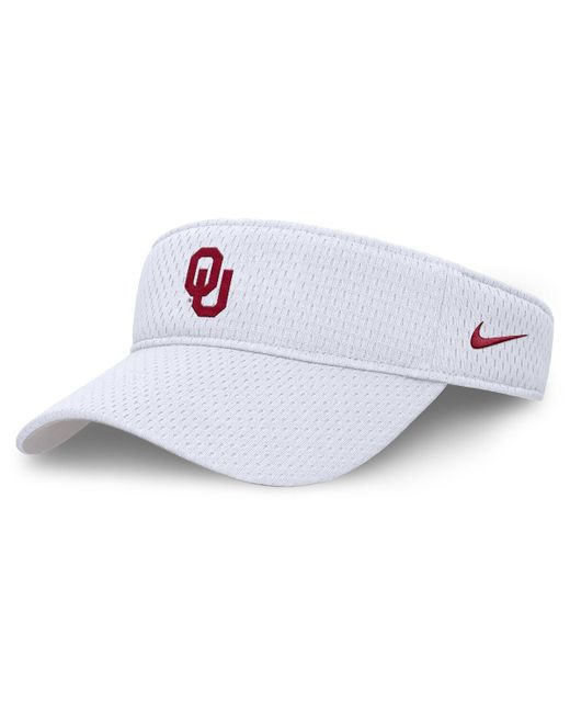 Nike And Oklahoma Sooners 2025 Dugout Softball Ace Performance Adjustable Visor Hat in White | Lyst