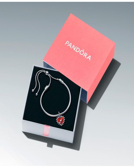PANDORA Arrow Heart Bracelet Gift Set in Pink | Lyst
