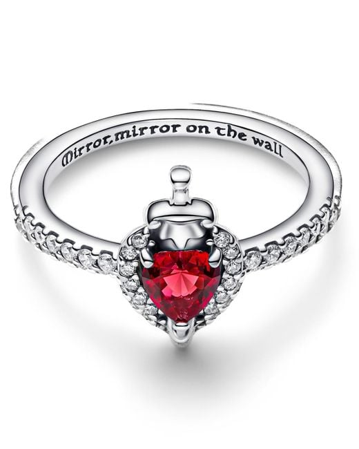 PANDORA Sterling Disney Villains Evil Queen Ring in White | Lyst