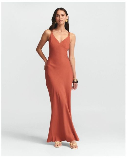 ST MRLO St Marlo Isadora Slip Dress in Red | Lyst