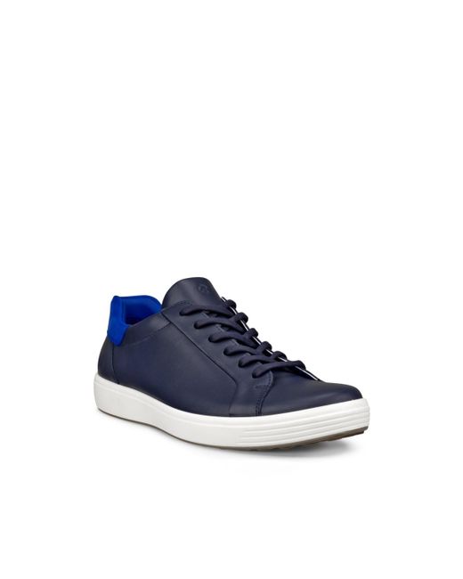 Ecco Soft 7 Easy Slip Tie Sneakers in Blue for Men | Lyst