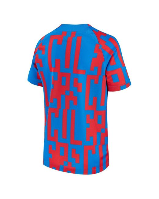 Nike Barcelona 2022/23 Pre-match Top in Blue for Men | Lyst