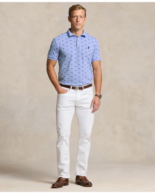Polo Ralph Lauren Classic-fit Monogram Stretch Polo Shirt in Blue for ...