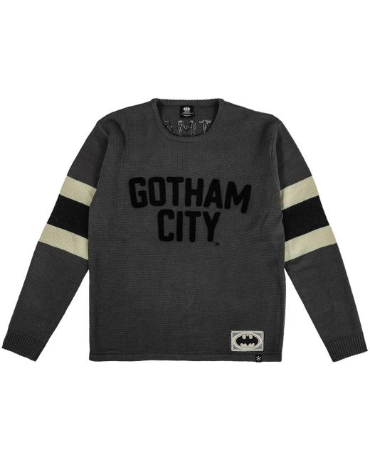 Heroes & Villains Batman Gotham City Varsity Sweater in Black for Men ...