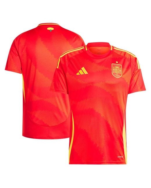 adidas Spain National Team 2024 Home Replica Jersey in Red for Men | Lyst