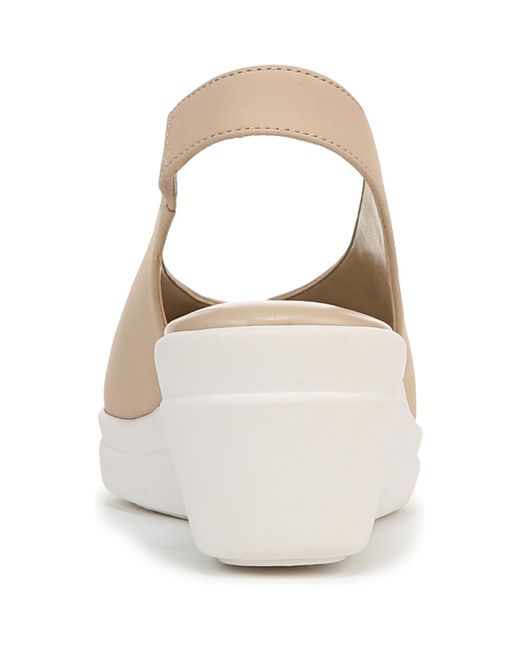 Naturalizer Sutton Closed Almond Toe Slingback Wedges in Natural | Lyst