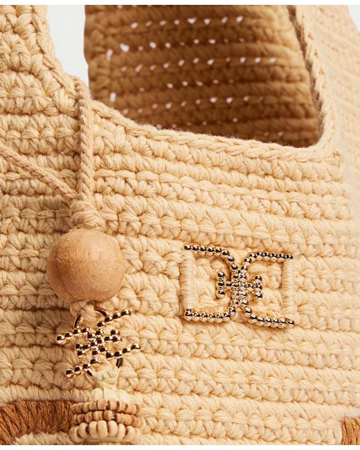 Sam Edelman April North South Crochet Logo Tote in Metallic | Lyst