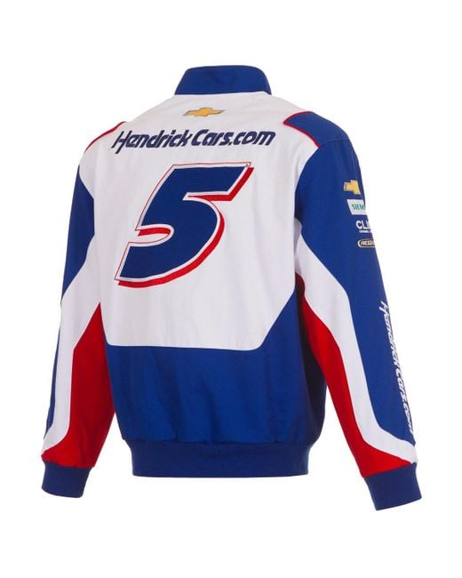 JH Design Royal/white Kyle Larson Hendrickcars.com Full-snap Twill ...