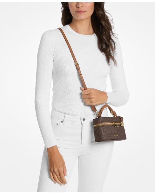 Michael Kors Jana Mini Top Handle Crossbody Bag in Brown | Lyst
