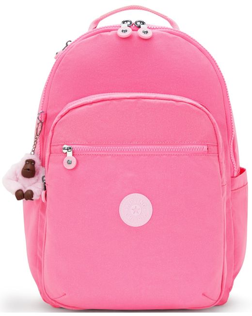 Kipling Seoul Medium Laptop Backpack in Pink | Lyst