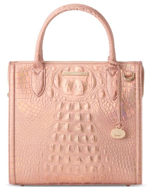 Brahmin Caroline Melbourne Small Leather Satchel in Pink | Lyst