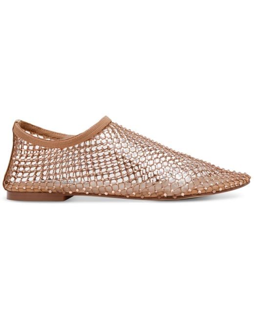 Steve Madden Mino Mesh Rhinestone Flats in Pink | Lyst