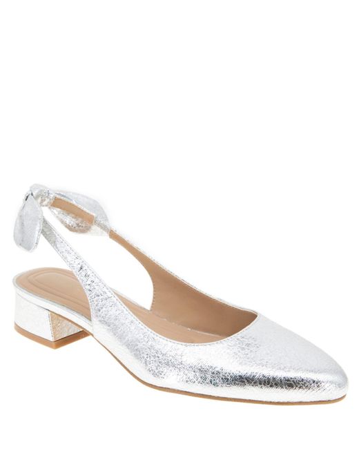 BCBGeneration Torna Slingback Block Heel Pumps in White | Lyst