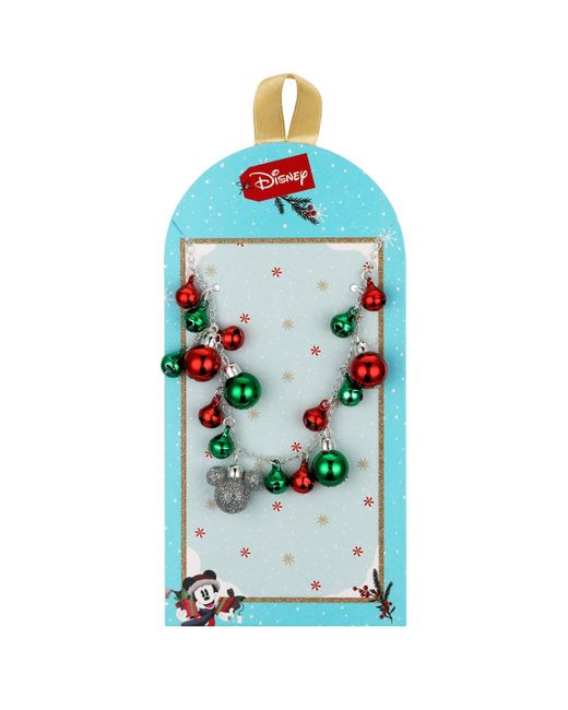 Disney Multi Color Glitter Mickey Mouse Jingle Bells Necklace in Red | Lyst