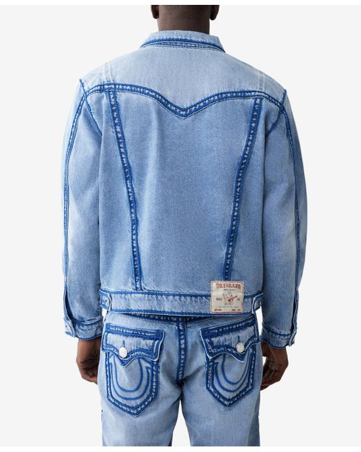 True Religion Oversize Rope Stitch Jimmy Jacket in Blue for Men | Lyst