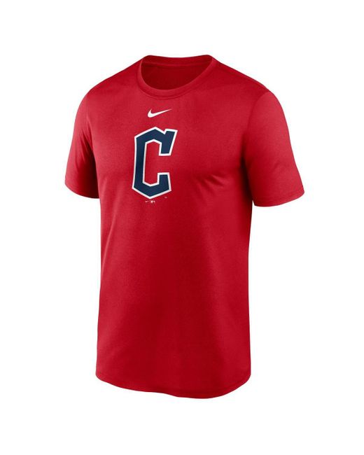 Nike Red Cleveland Guardians Legend Fuse Large Logo Performance T-shirt ...