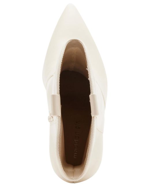 Madden Girl River Flare Heel Western Dress Booties in White | Lyst