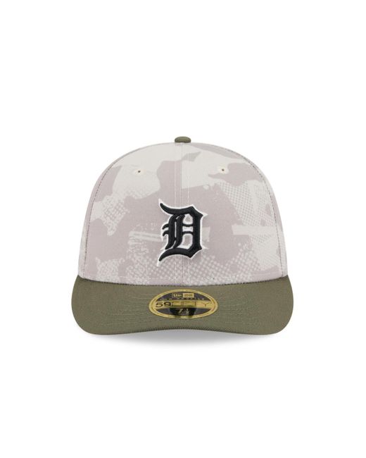 KTZ Light Beige/olive Detroit Tigers 2025 Armed Forces Day Low Profile ...