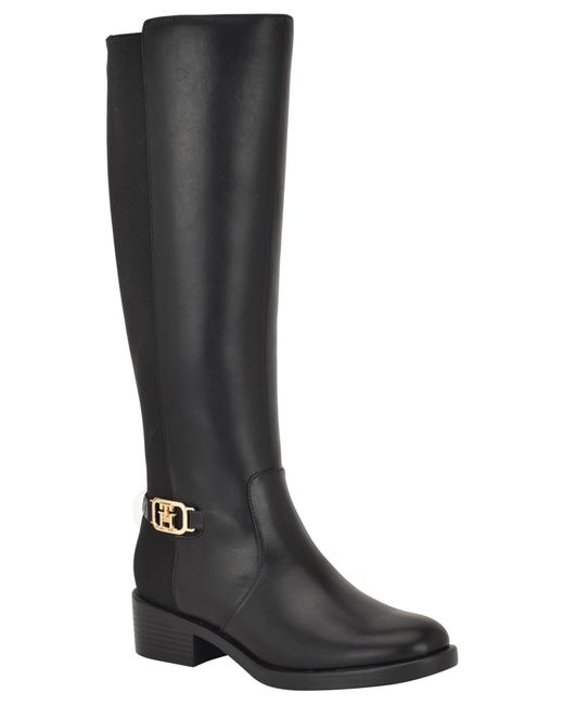Tommy Hilfiger Imaliz Tall Ornamented Riding Boots Regular Wide Calf in ...