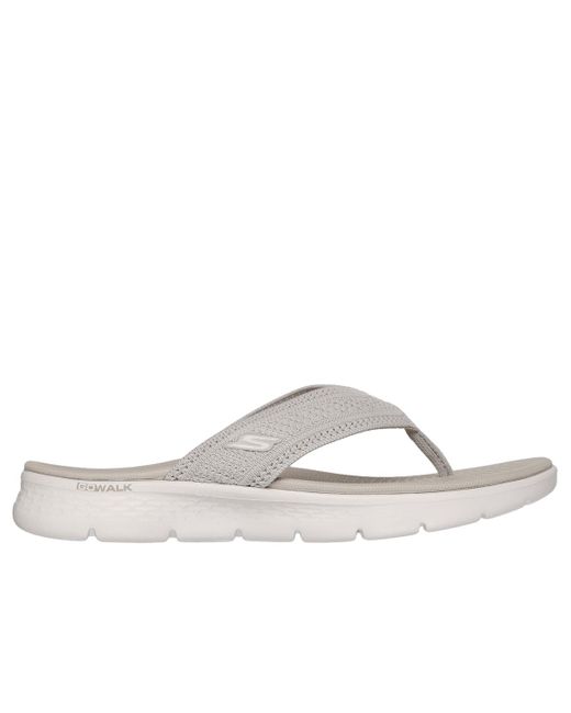 Skechers Go Walk Flex Flip-flop Thong Sandals From Finish Line in Gray ...