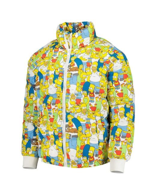 FREEZE MAX The Simpsons Family Raglan Full-zip Puffer Jacket in Yellow ...