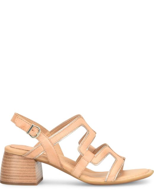 Born Sofia Square Toe Sandals in Natural | Lyst