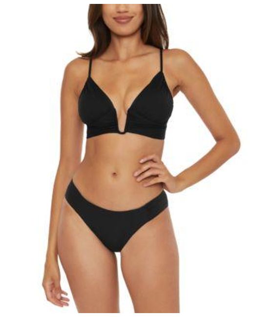 Becca Color Code U Wire Bikini Top Bottoms In Black Lyst