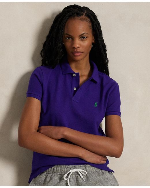 Polo Ralph Lauren Classic-fit Mesh Polo Shirt in Blue | Lyst