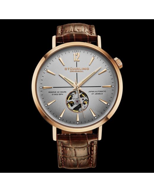 Stuhrling 1021 Quasar Skeleton Automatic 42mm Watch for Men | Lyst