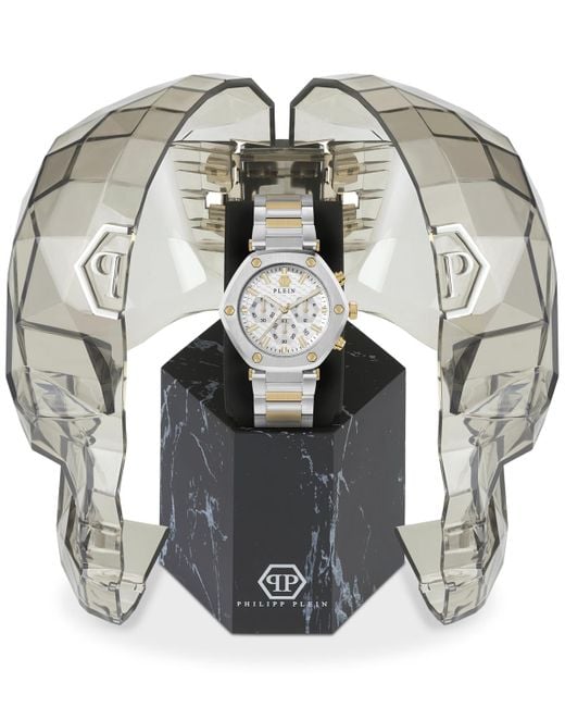 Philipp Plein The Hexagon Chronograph Two-tone Stainless Steel Bracelet ...