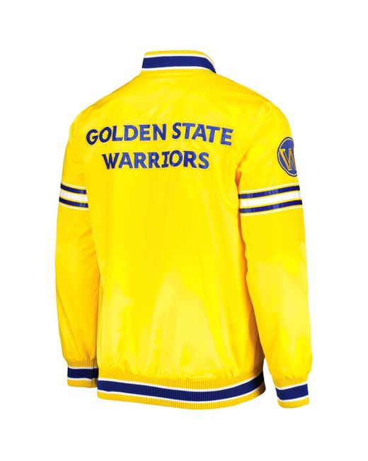Starter En State Warriors Slider Satin Full-snap Varsity Jacket in ...