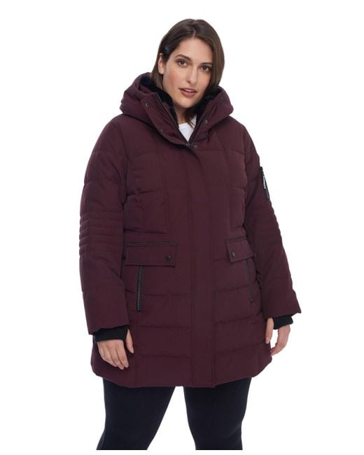 Alpine North Plus Size Kootney Mid-length Parka Coat in Purple | Lyst