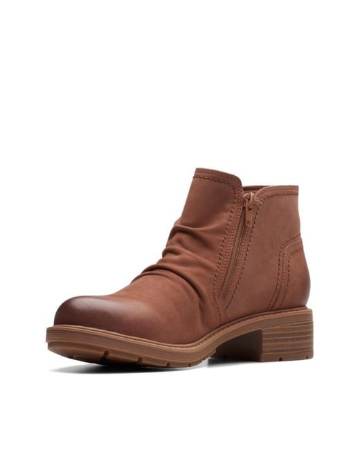 Clarks Collection Hearth Faye Boots in Brown | Lyst