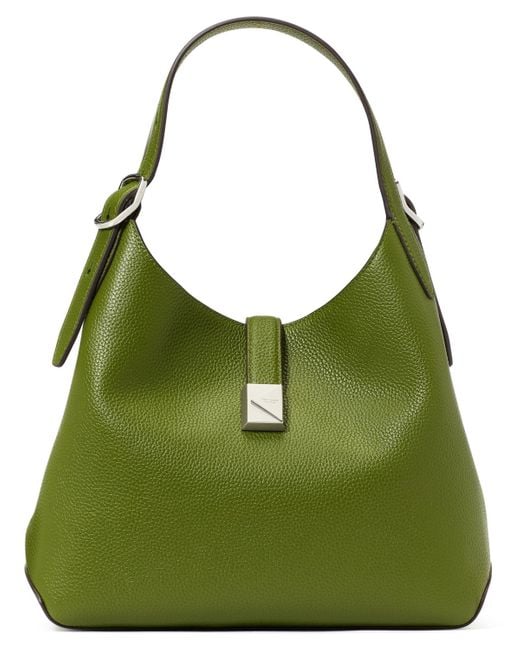 Kate Spade Deco Pebbled Leather Tote Bag in Green | Lyst