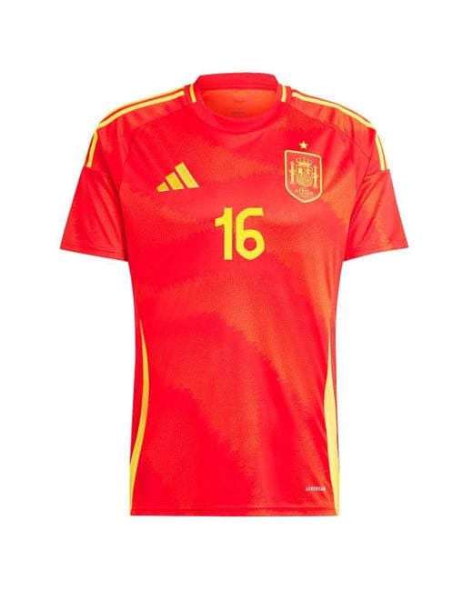 adidas Rodrigo Spain National Team 2024 Home Replica Jersey in Red for ...
