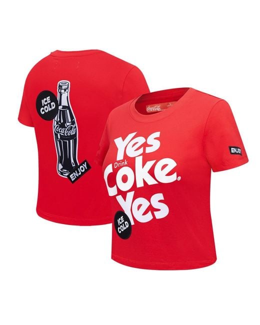 FREEZE MAX Coca-cola Yes Coke Yes Baby Doll Cropped T-shirt in Red | Lyst