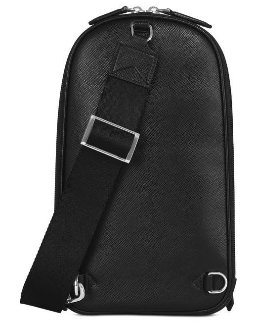 Montblanc Sartorial Leather Sling Bag in Black | Lyst