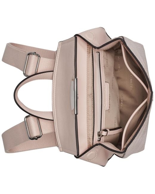 Calvin Klein Small Arabella Snake Backpack in Brown | Lyst