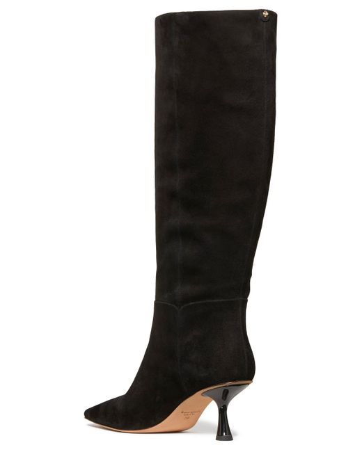 Kate Spade Adele Suede Stiletto Tall Boots in Black | Lyst
